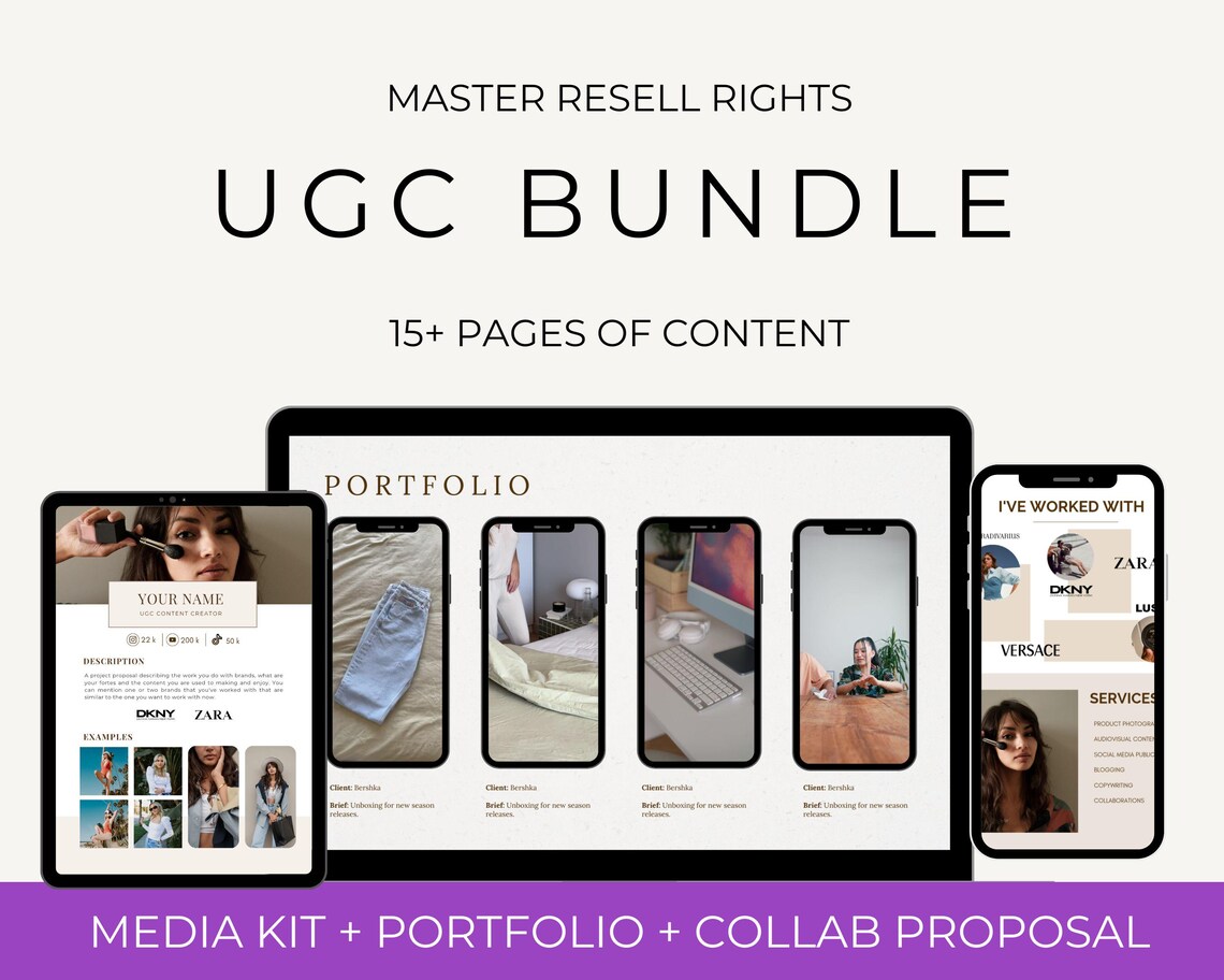 UGC Media Kit Portfolio Template: Creator Toolkit (instant Download) - Etsy