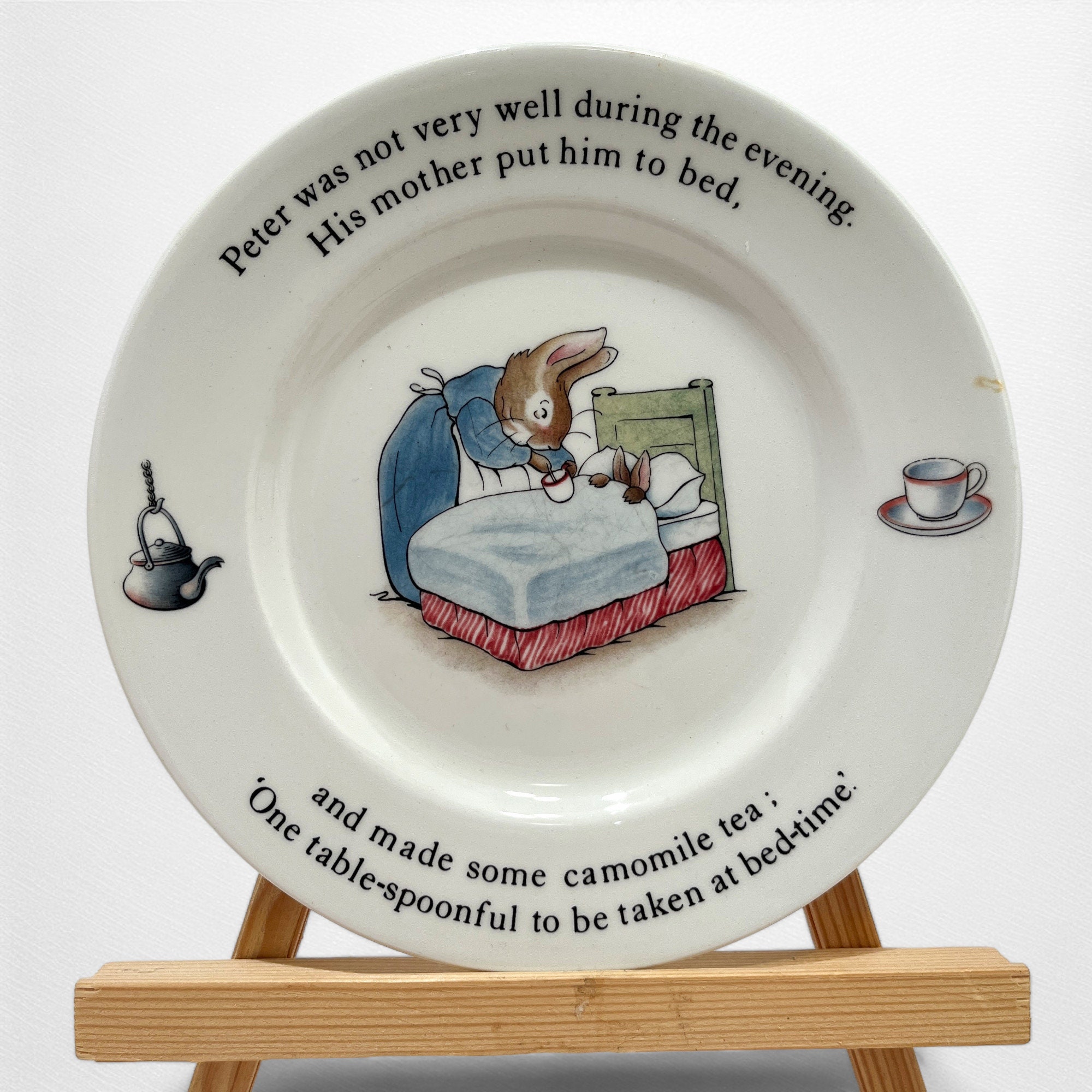 Vintage Wedgwood Peter Rabbit Child's Plate | Beatrix Potter Camomile ...