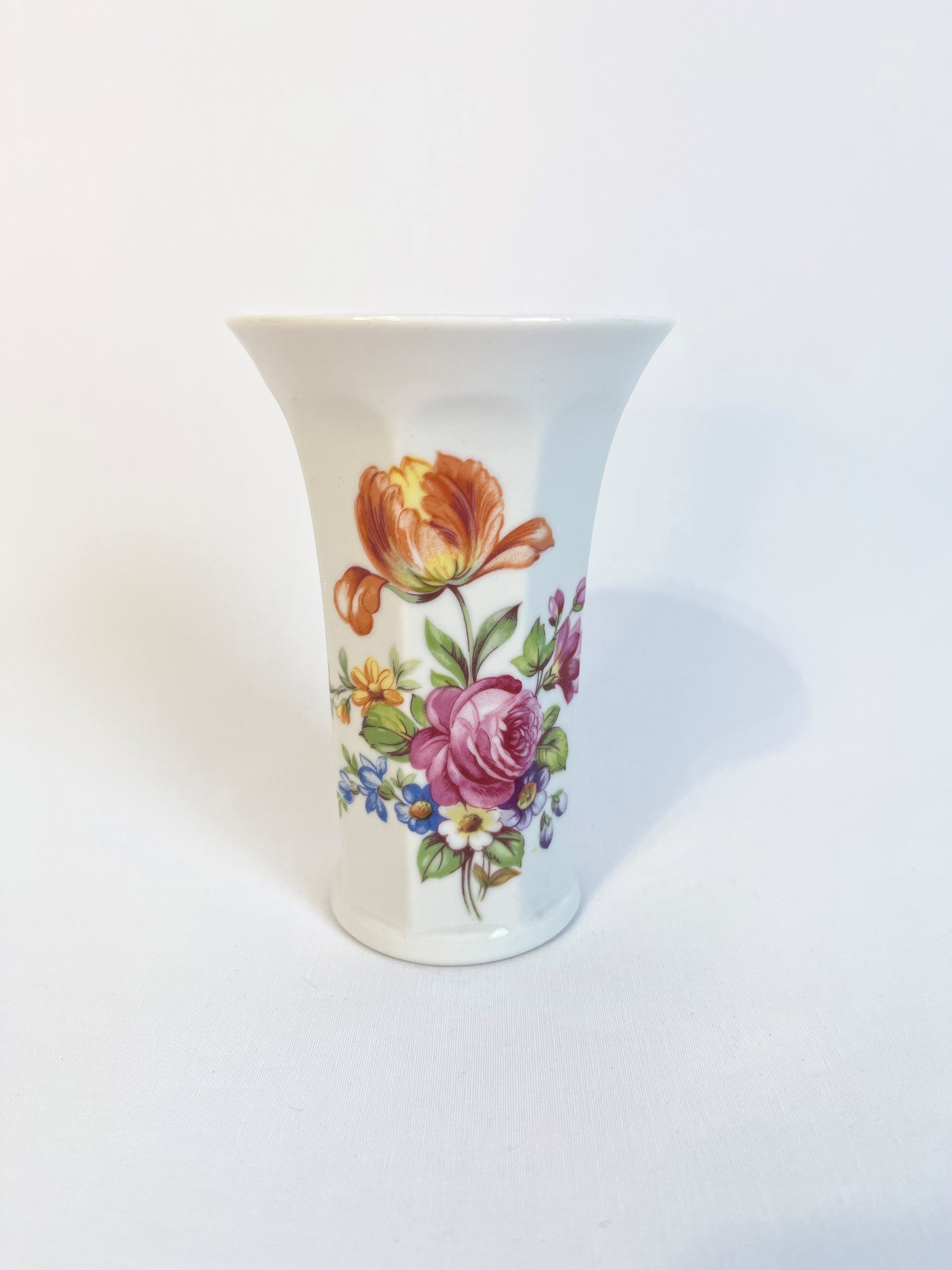 Kahla Matching Set Vase & Platter Flower Bouquet Roses, Tulips Floral ...