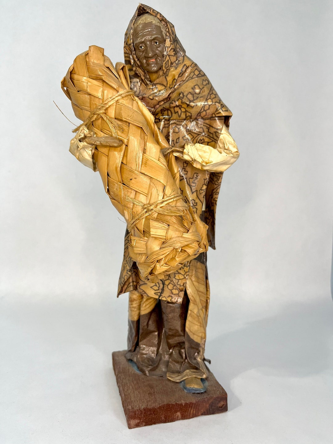 Vintage Mexican Folk Art Paper Mache Figurine Handmade EB M.R Elaborado ...