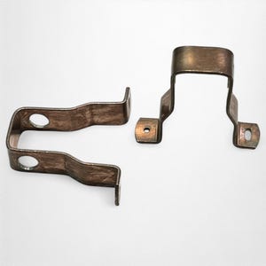 Pair of Antique Cast Iron Swing Arm Curtain Rods With Original Mounting ...