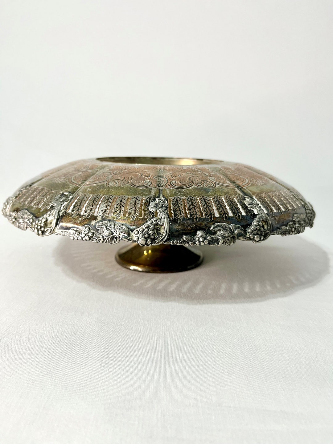 Vintage Silver Plated Pedestal Compote | Old English Reproductions ...