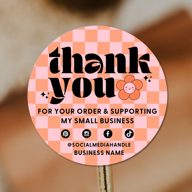 Thank You Stickers - Etsy