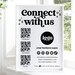 Editable Small Business Sign Printable, Social Media Sign Template, QR ...