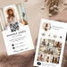 Instagram Style Business Card Template Canva, QR Code Printable ...