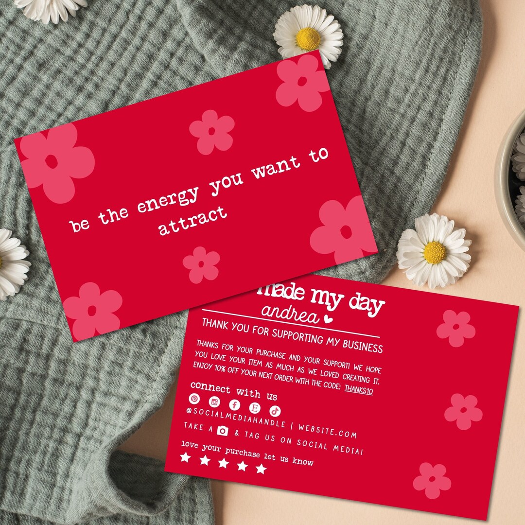 Positive Affirmation Thank You Card DIY Affirmation Cards Self Love ...