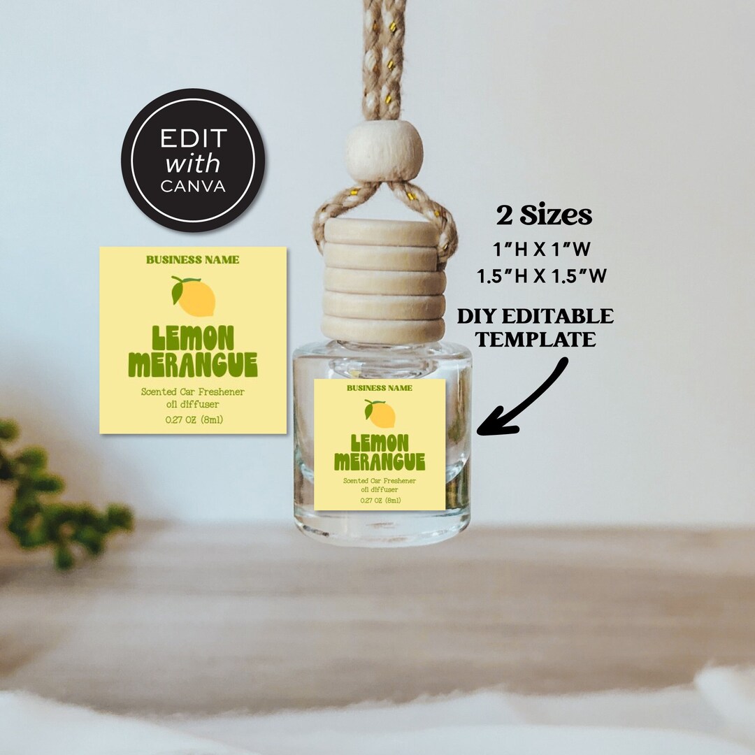 Editable Product Label Template | Diy Diffuser Oil Air Freshener Label ...