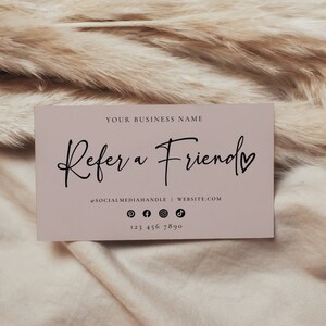 Referral Card Template, Refer a Friend Template, Client Referral Card ...
