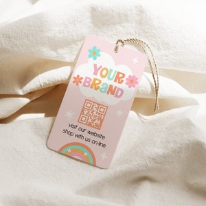 Editable Rainbow Price Tag Template, Product Tags, Minimalist Product ...