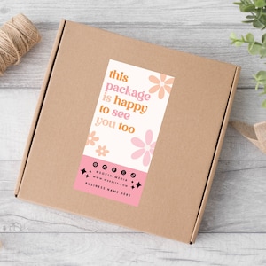 Box Seal Sticker Template, Modern Packaging Design, Editable Box Label ...