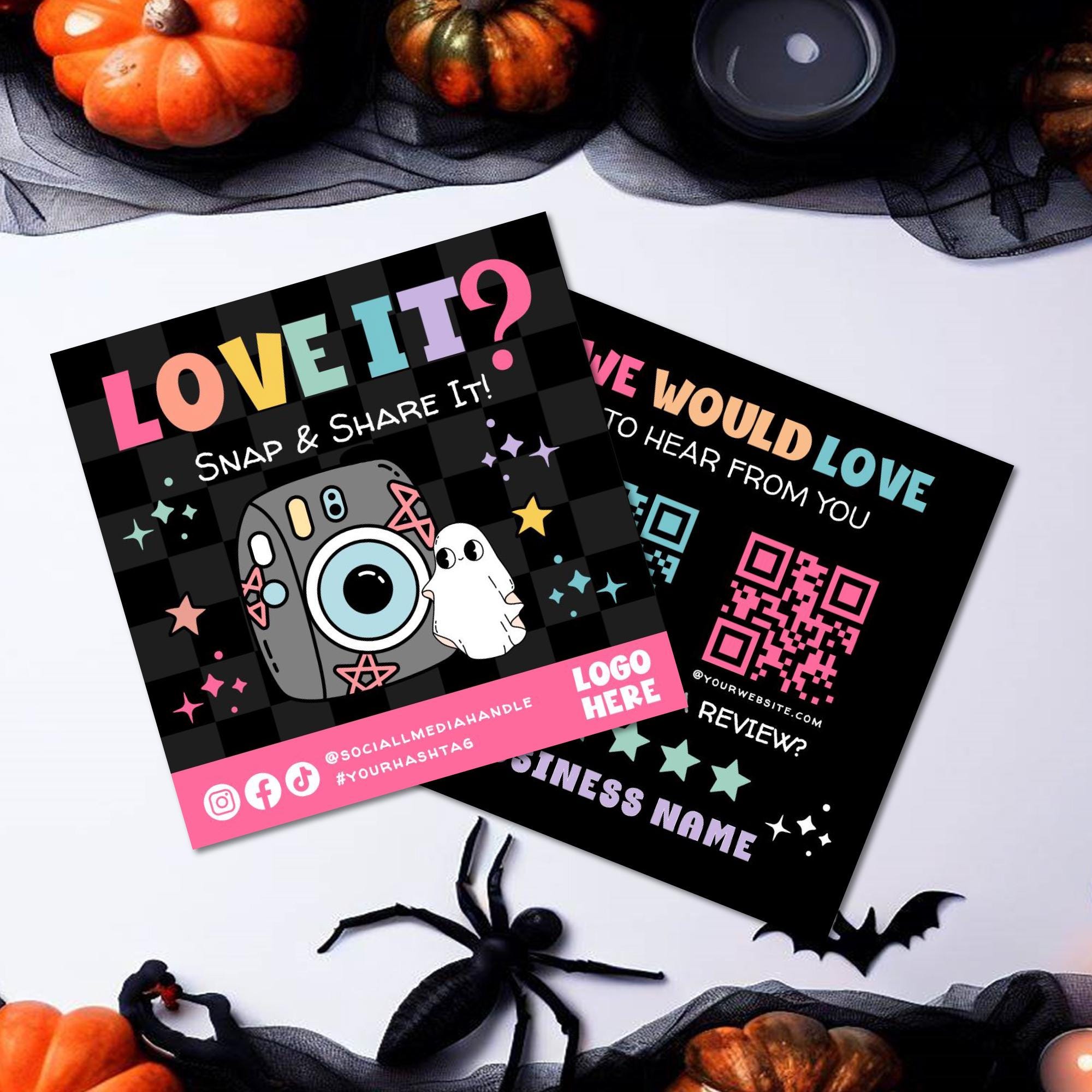Pastel Halloween Retro Snap and Share Canva Template, Editable Social ...