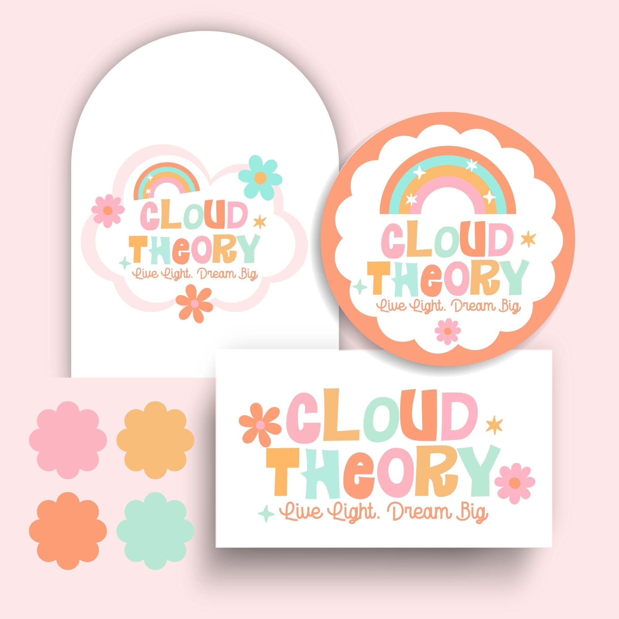 Editable Rainbow Logo, Canva Logo Template for Small Business, Colorful ...