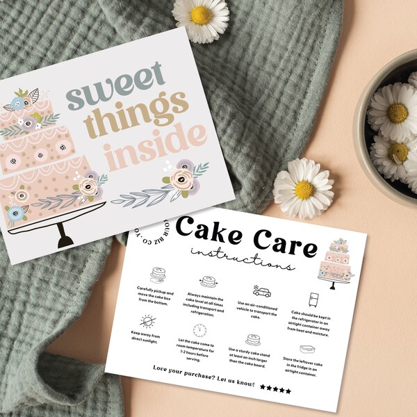 Baking Instructions Template - Etsy