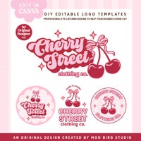 Coquette Aesthetic Logo Design Template, Butterfly Floral Monogram Logo ...