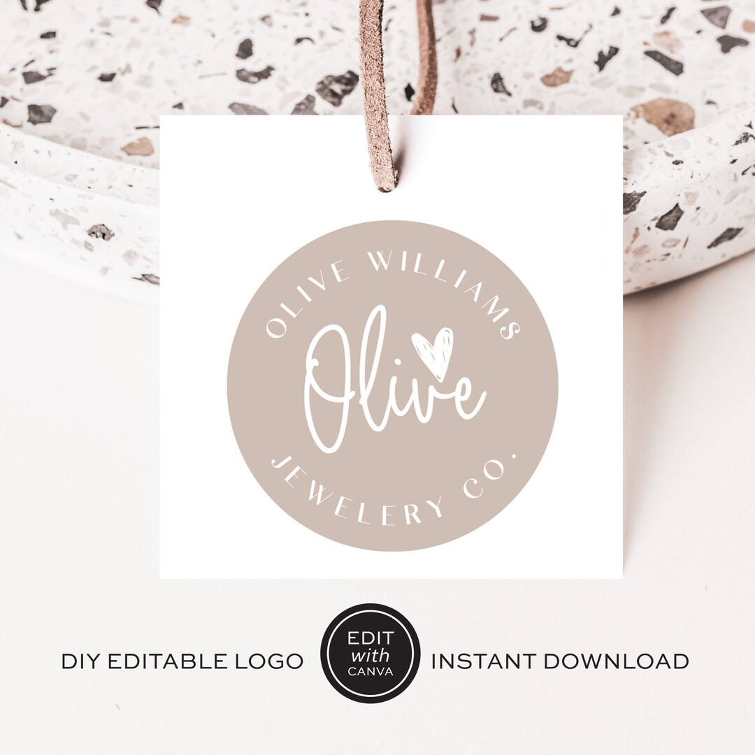 Editable Logo Design, DIY Circle Logo, Photography Logo Template ...