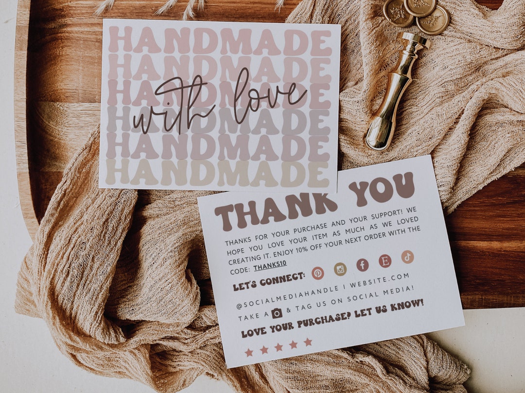 Neutral Business Thank You Card Template, Printable Thanks for Your ...