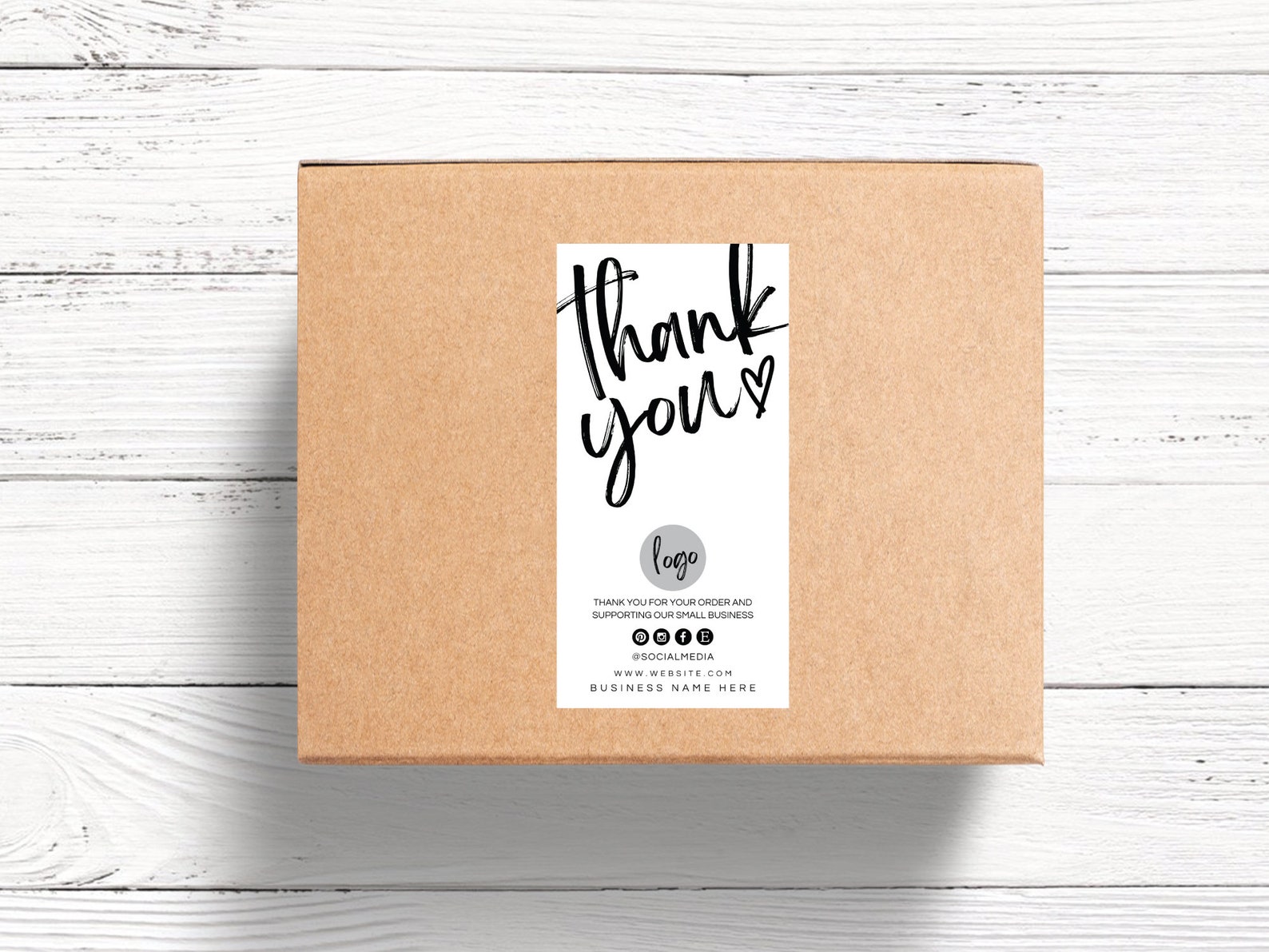 Box Seal Sticker Template, Modern Packaging Design, Editable Box Label ...