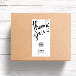 Box Seal Sticker Template, Modern Packaging Design, Editable Box Label ...