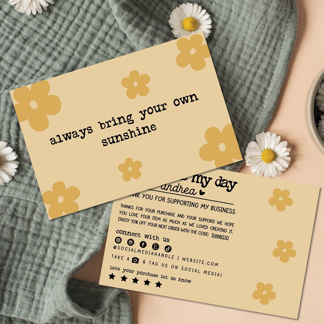 Positive Affirmation Thank You Card DIY Affirmation Cards Self Love ...