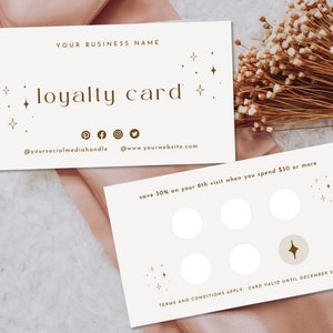 Instant Download | Printable Loyalty Cards | Elegant Loyalty Card ...