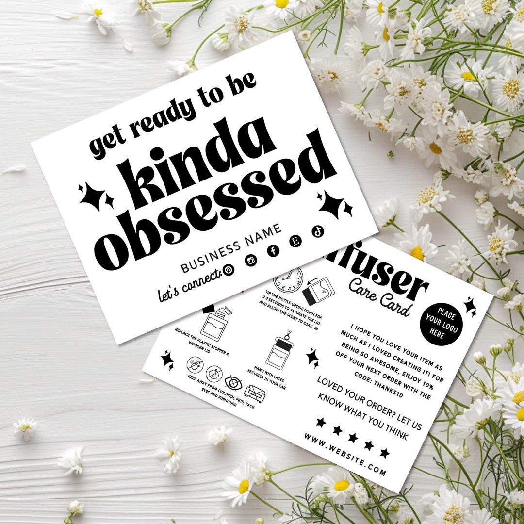 Car Diffuser Care Guide Editable Canva Template, DIY Car Air Freshener ...