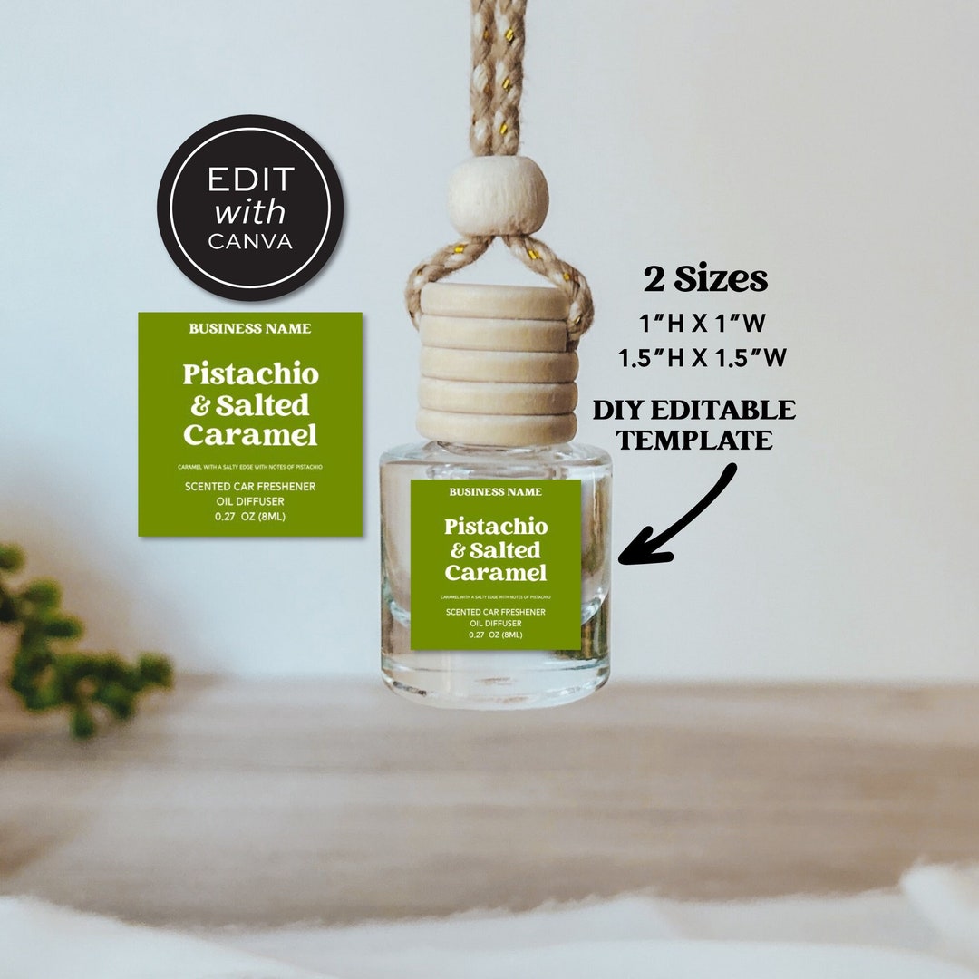 Car Diffuser Label Canva Template, Editable DIY Product Label Template ...