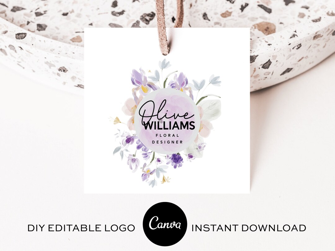 Editable Logo Floral Logo Branding Instant Download Logo - Etsy
