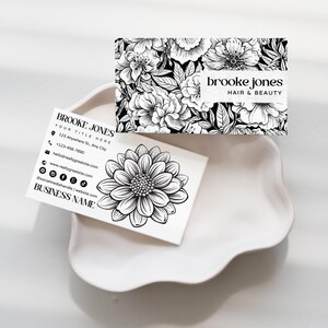 Rustic Botanical Business Card Canva Template, Instant Download ...