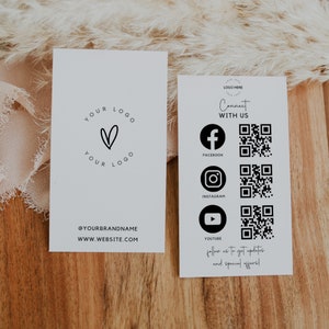 DIY Editable Social Media Card With QR Code, Instagram Style Business ...