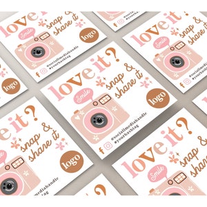 Retro Snap and Share Card Template, Social Media Card Template, DIY ...