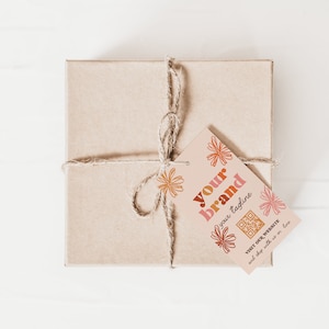 Editable Boho Hang Tag Template, Printable Garment Label Template ...