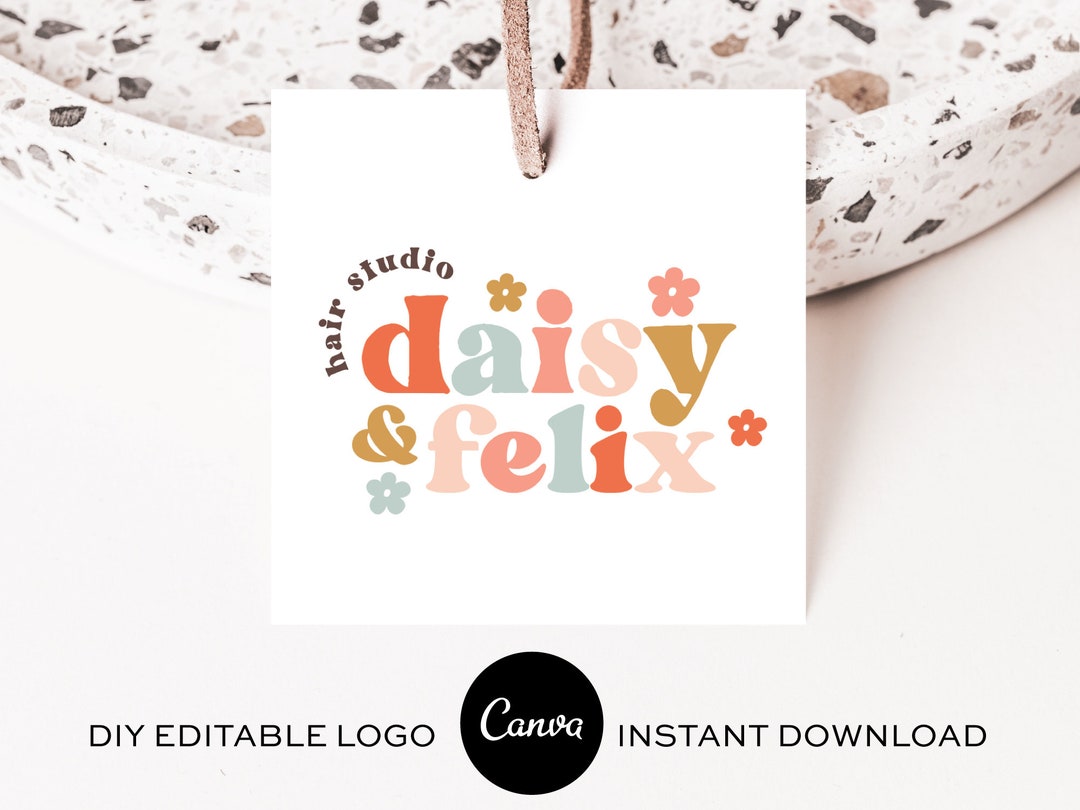 Premade Daisy Logo Design Retro Logo Design Modern Logo - Etsy