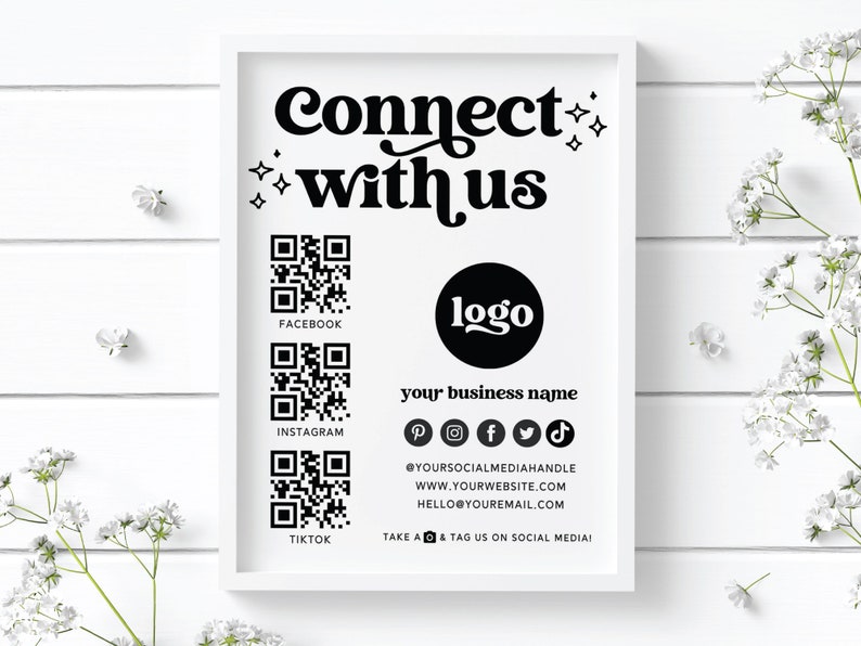 Editable Small Business Sign Printable Social Media Sign - Etsy