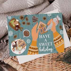 Holiday Cookie Care Card Template Canva, Cookie Instructions Card ...