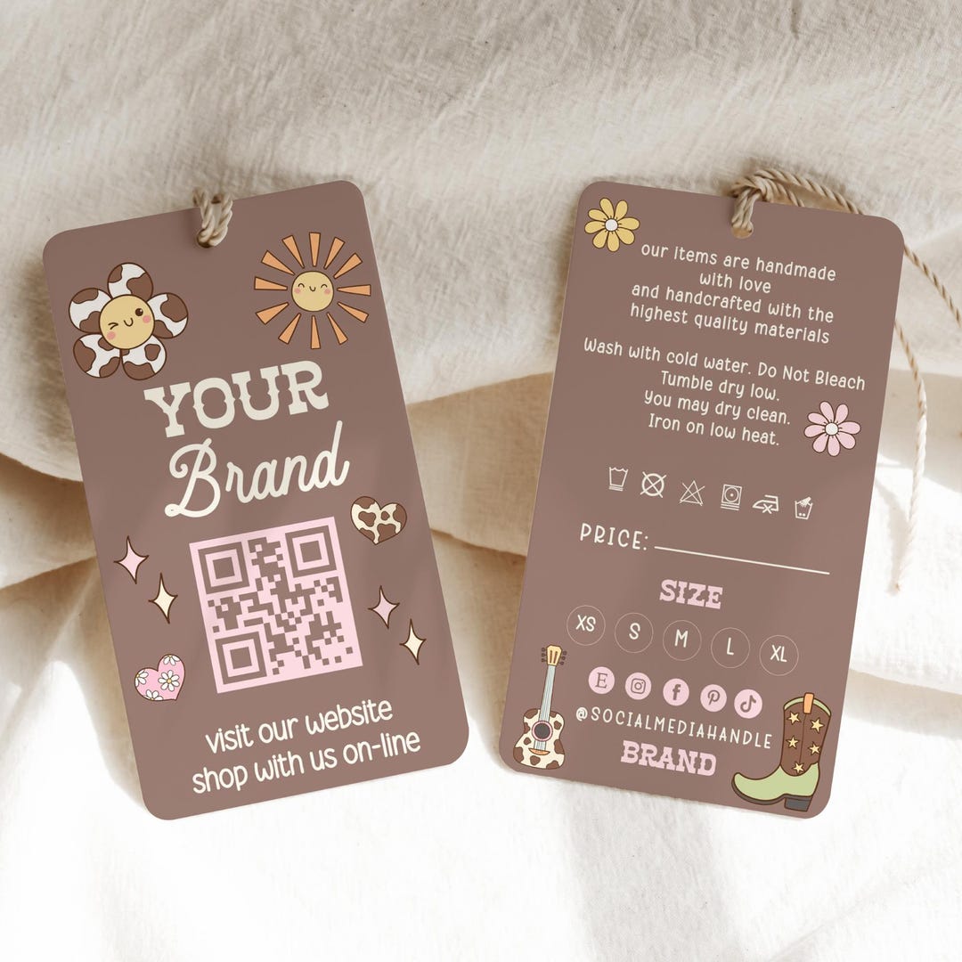 Editable Groovy Western Price Tag Cana Template, Product Tags ...