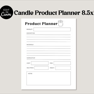 Editable Candle Testing Sheet, Printable Candle Burn Test Sheet, Candle ...