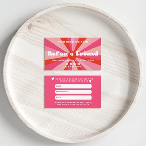 Referral Card Template, Refer a Friend Template, Client Referral Card ...