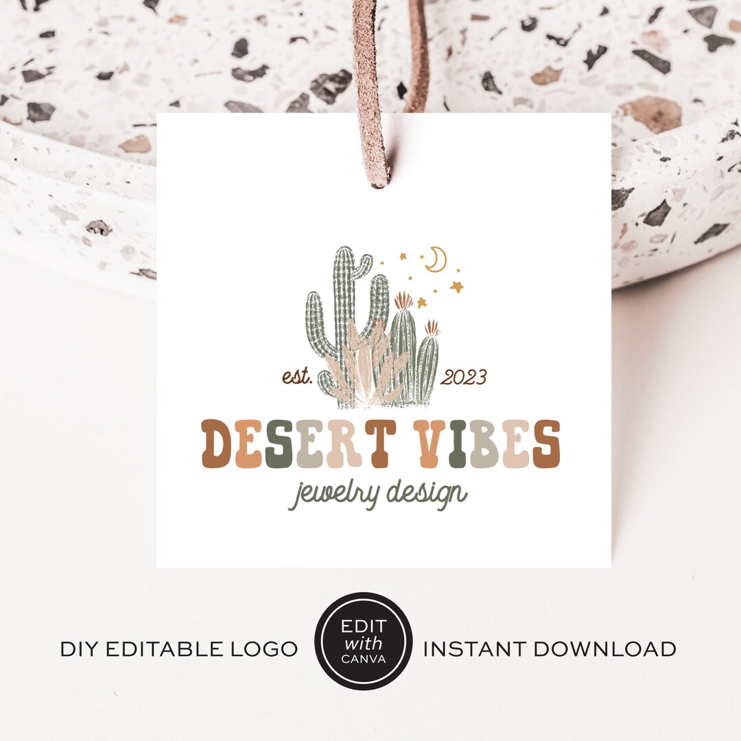 Premade Cactus Logo Design, Retro Western Logo Design, Modern Desert ...