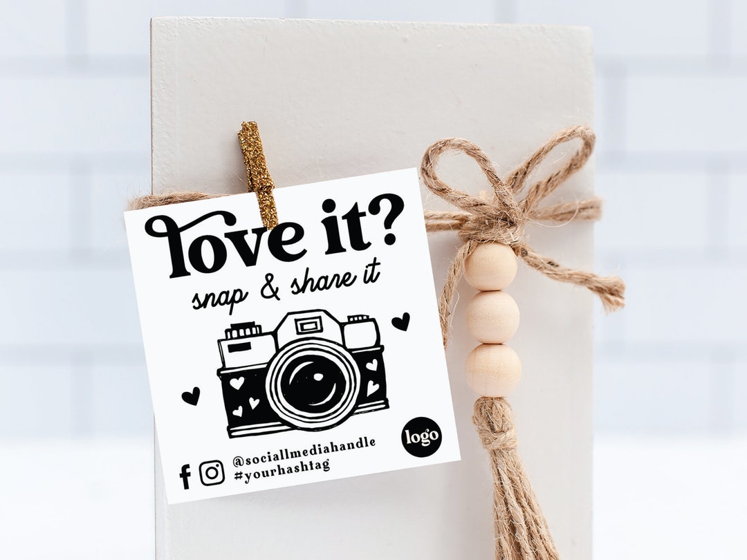 Retro Snap and Share Card Template, Social Media Card Template, DIY ...