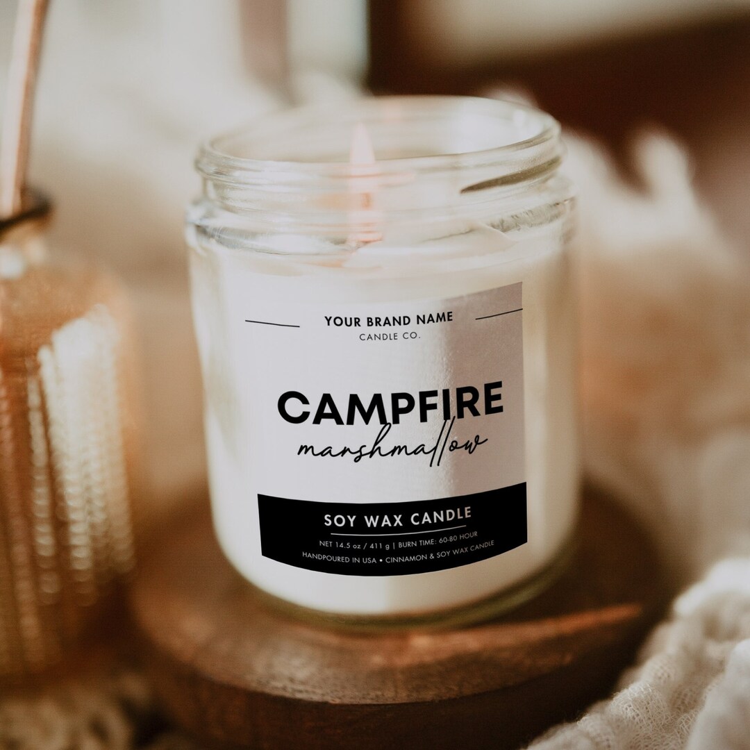 DIY Minimal Candle Label Template Canva, Modern Candle Label ...