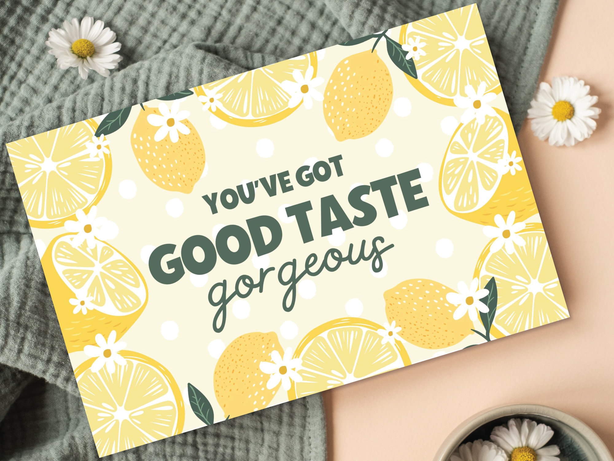 Lemon Business Thank You Card Template, Editable Citrus Fruit Business ...