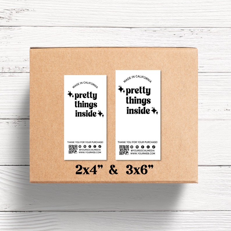 Retro Box Label Canva Template, Editable Packaging Label, Order ...