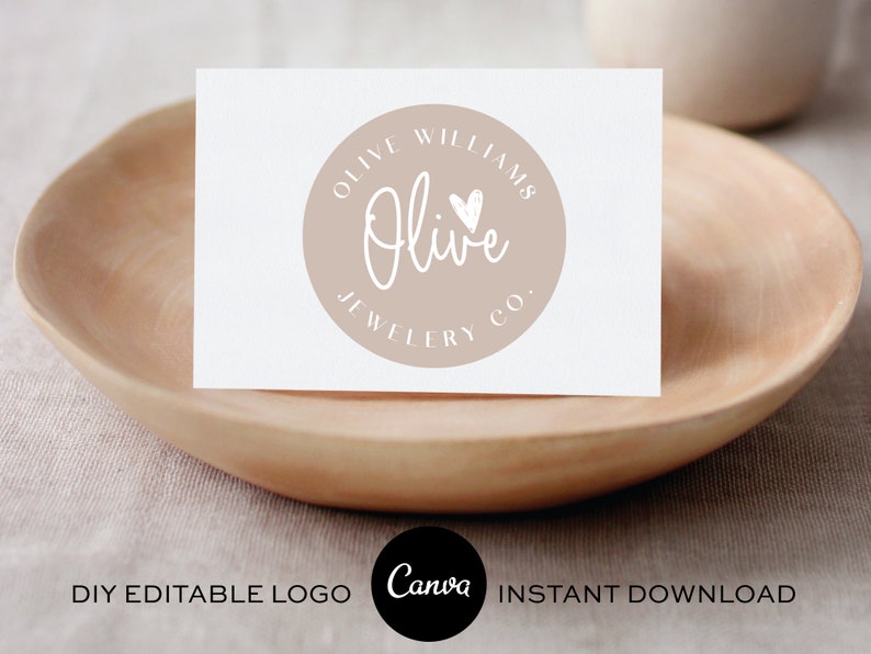 Editable Logo Design DIY Circle Logo Photography Logo - Etsy