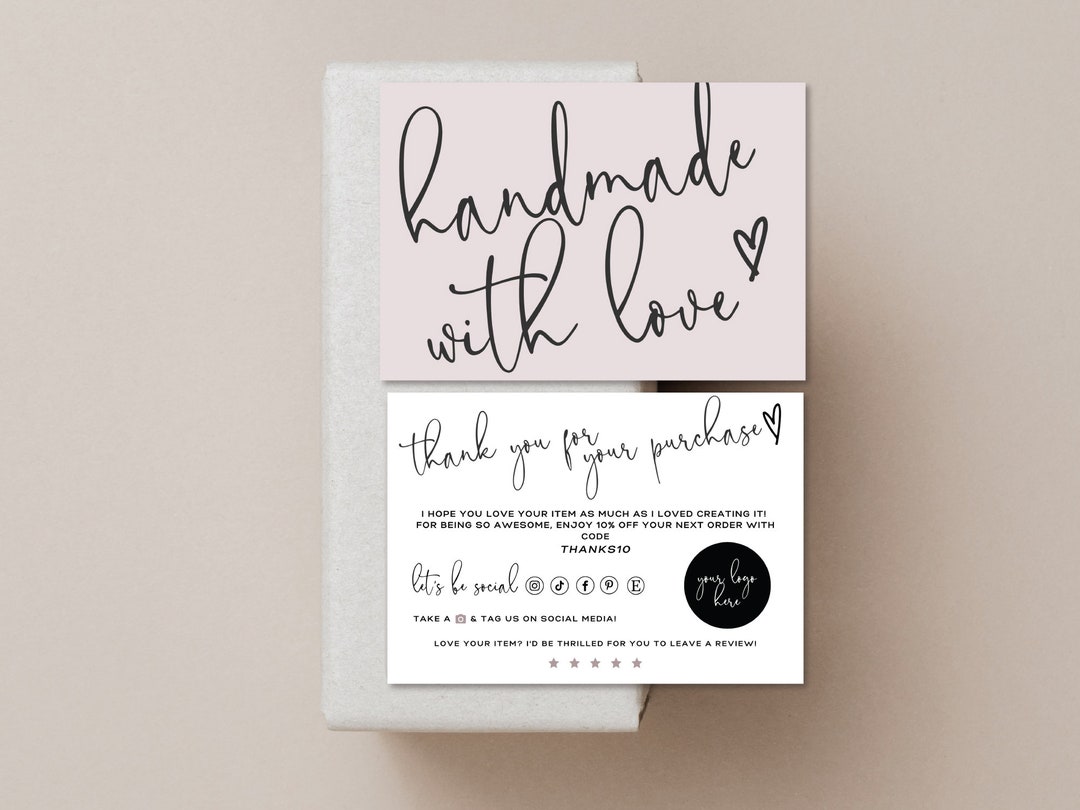 Neutral Business Thank You Card Template, Printable Thanks for Your ...