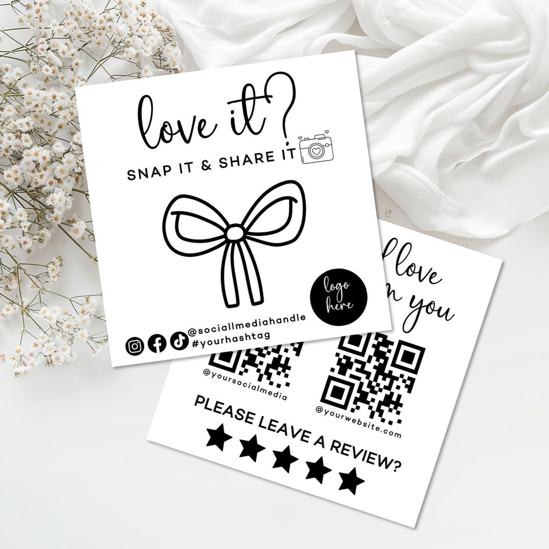 Coquette Snap and Share Card Template, Social Media Card Template, DIY ...
