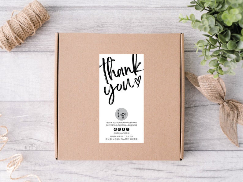 Box Seal Sticker Template Modern Packaging Design Editable - Etsy