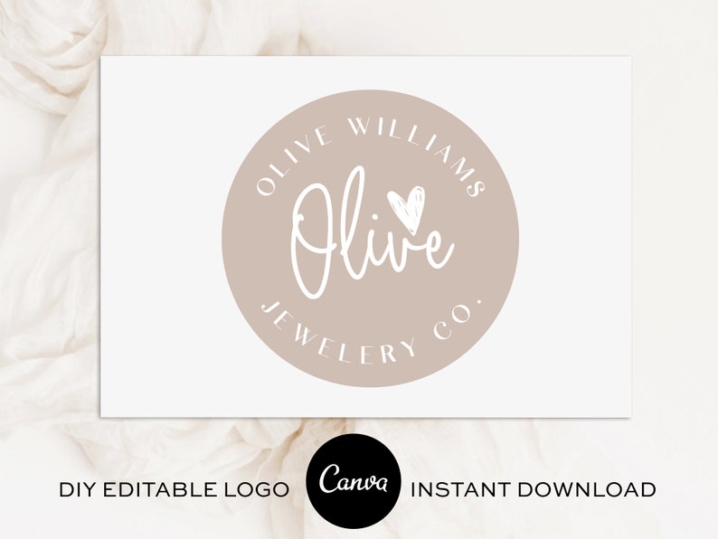 Editable Logo Design DIY Circle Logo Photography Logo - Etsy