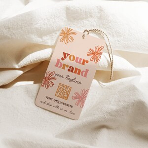 Editable Boho Hang Tag Template, Printable Garment Label Template ...