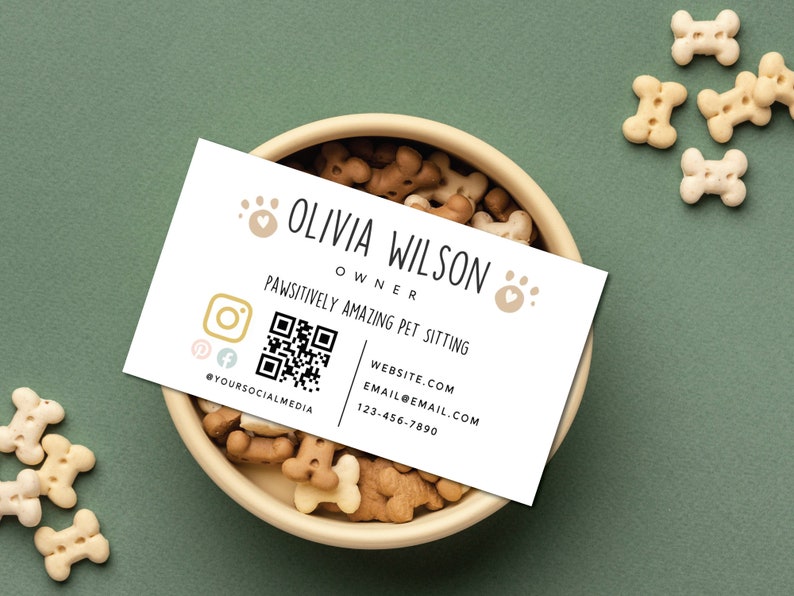 Pet Sitting Business Card Template, Dog Walking Business, Pet Boarding ...