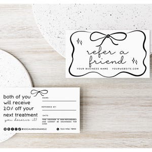 Referral Card Template, Refer a Friend Template, Client Referral Card ...